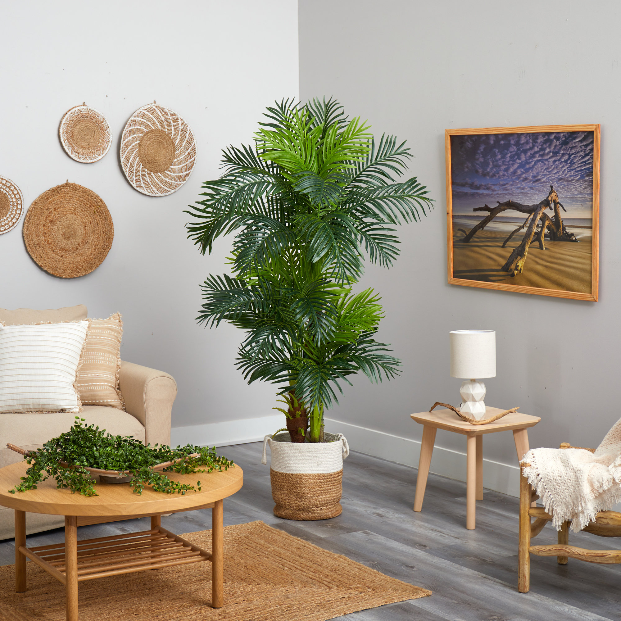 Primrue 72'' Artificial Palm Tree in Planter | Wayfair