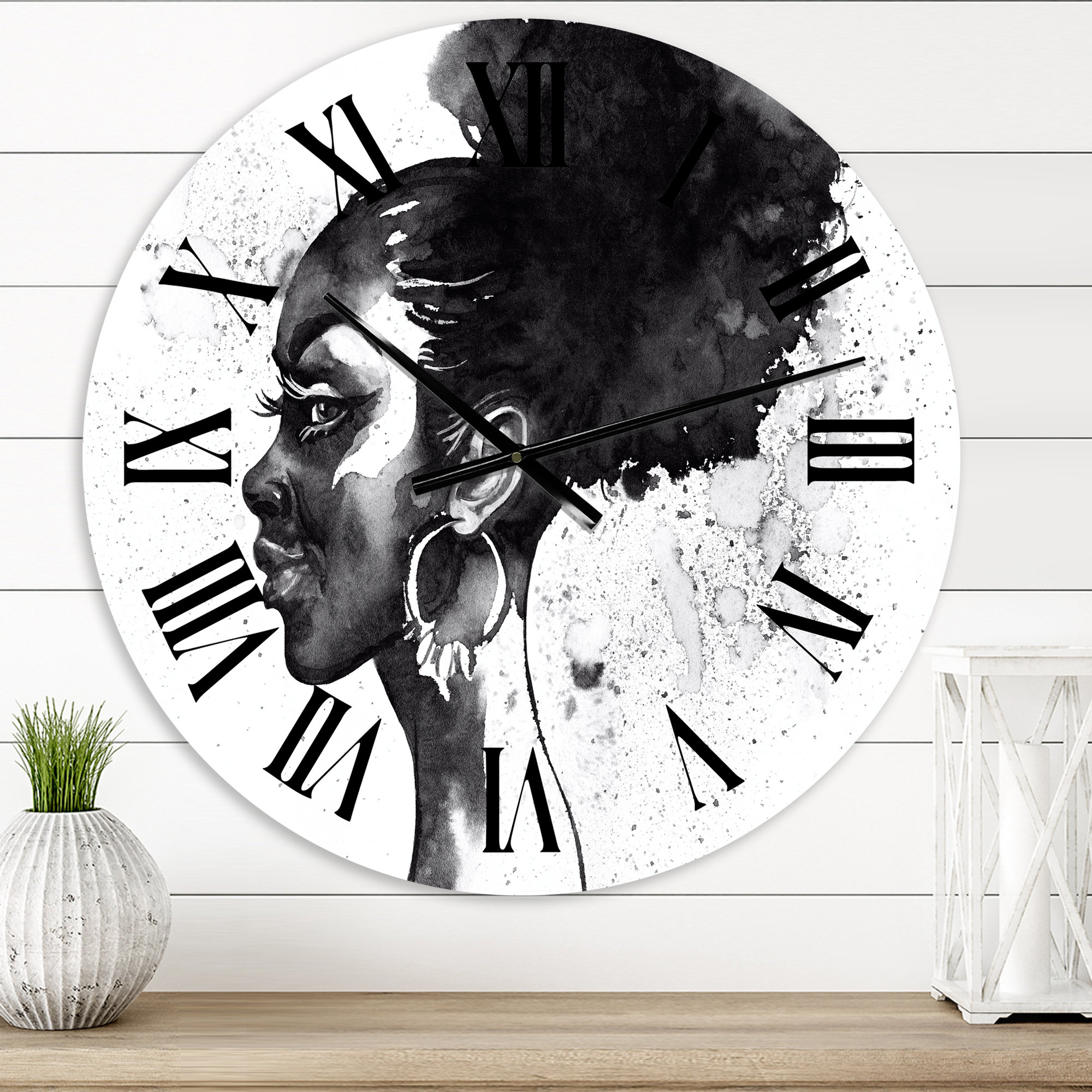 East Urban Home Monochrome Portrait of African American Woman I ...