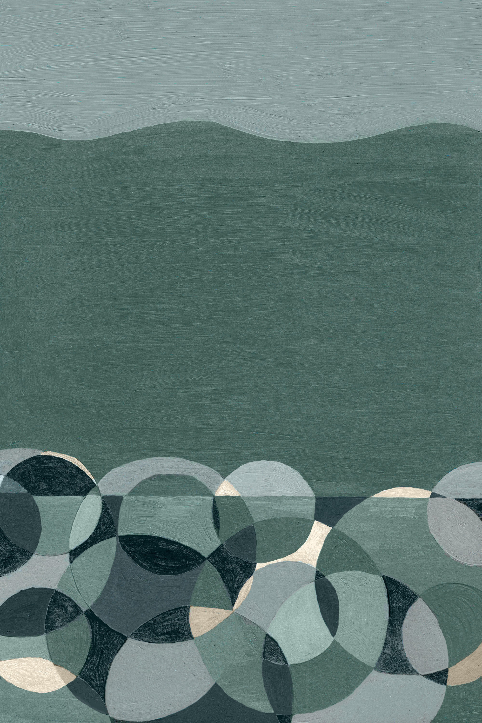 George Oliver Circle Piles - Wrapped Canvas Graphic Art Print | Wayfair