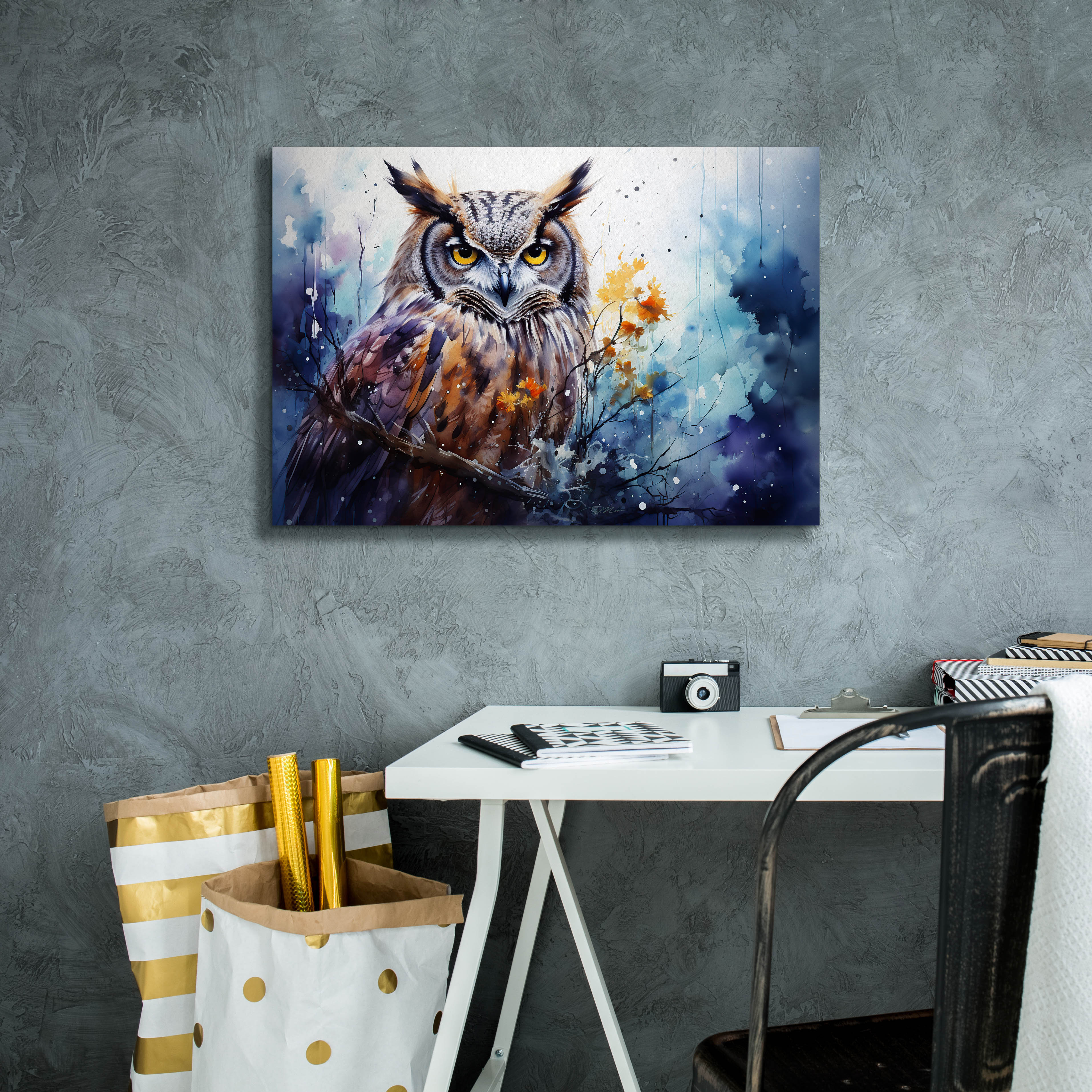 Epic Graffiti 'Wild Life Of Predators In Watercolor 2' by Momart Canvas ...