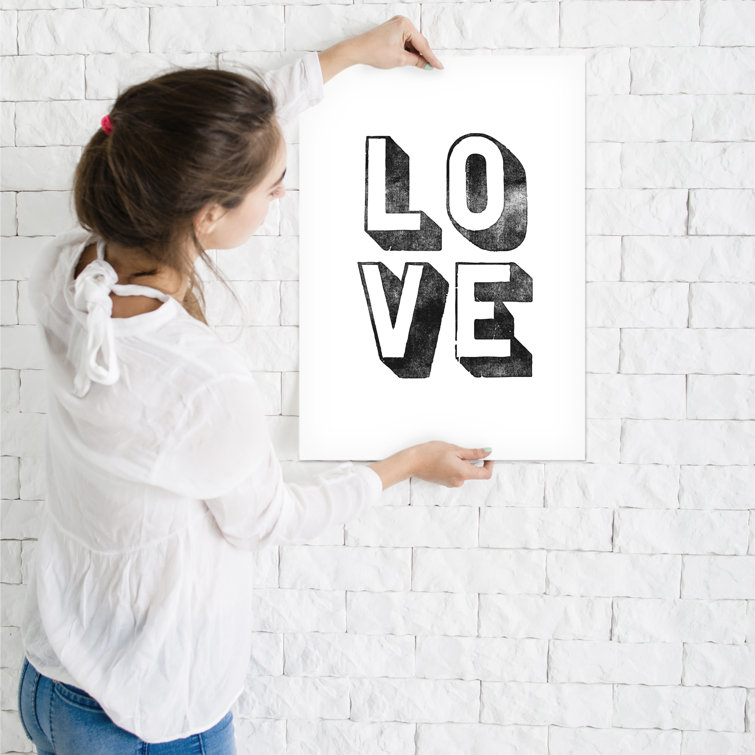Maturi Love Block By Motivated Type - Poster Art Print | Wayfair.co.uk