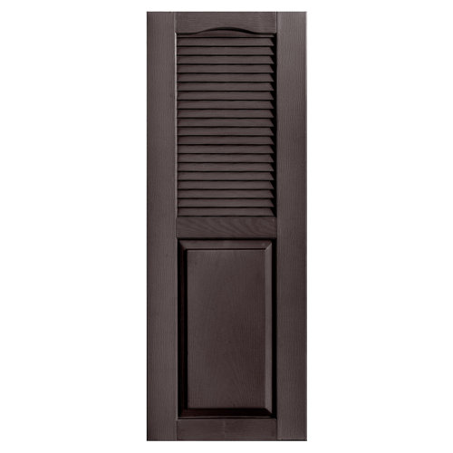 Alpha Shutters Cathedral Top Combination Shutters Pair & Reviews | Wayfair