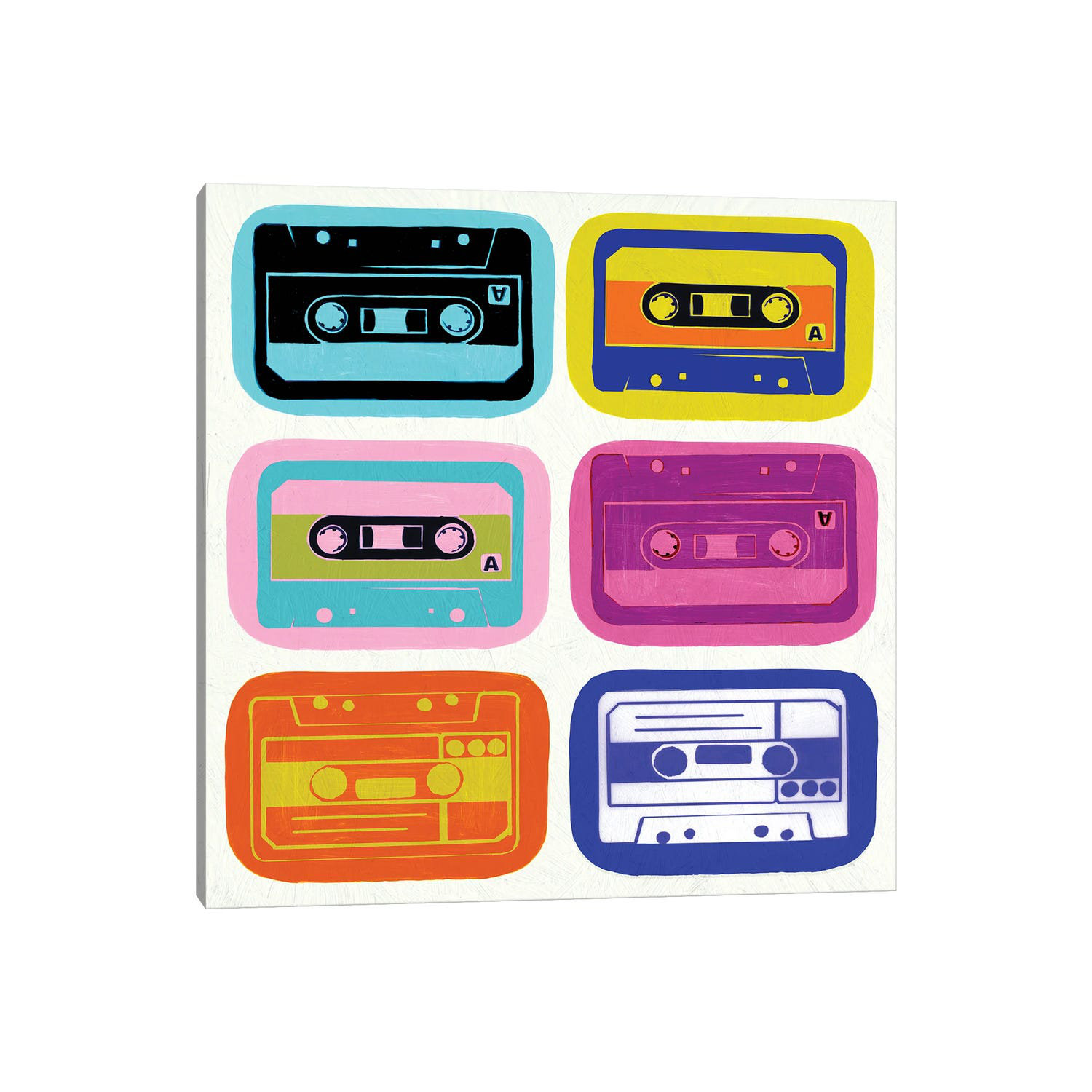 ClassicLiving Retro Cassettes by PI Studio - Wrapped Canvas Painting ...
