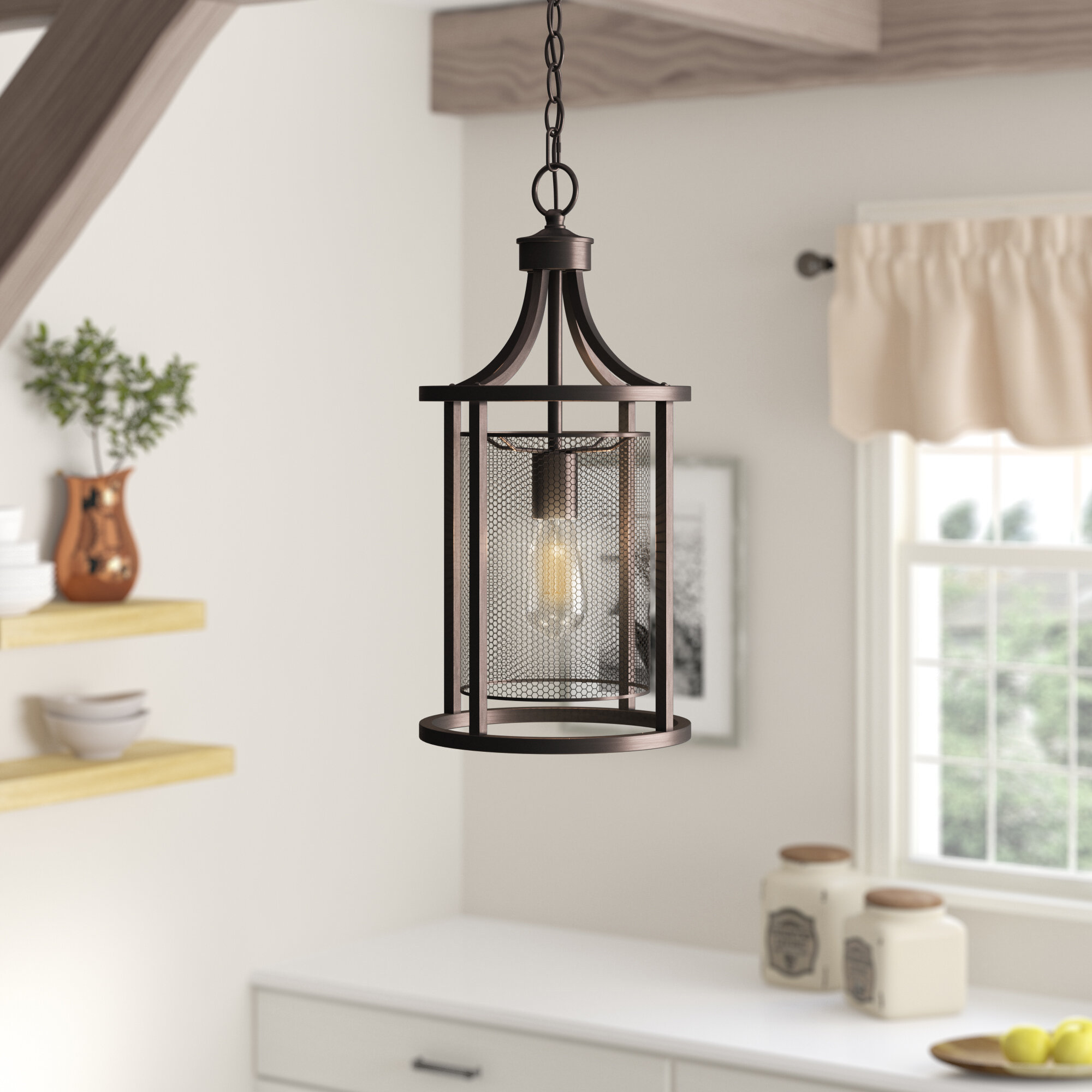 Trent Austin Design Bobby 1 - Light Lantern Drum Pendant & Reviews ...
