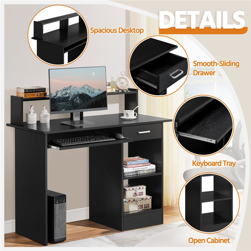 Latitude Run® Derdine Computer Desk & Reviews | Wayfair