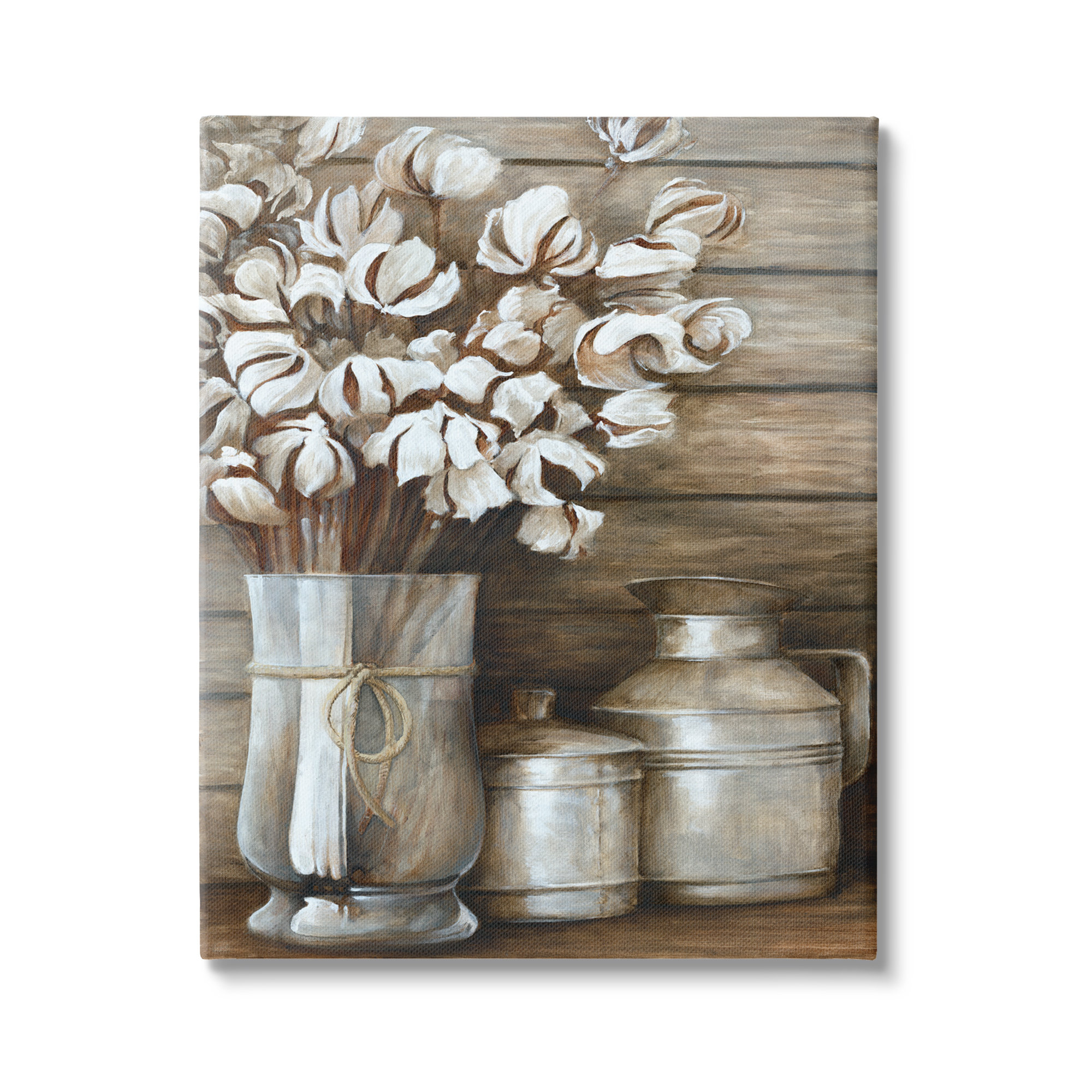 Stupell Industries Traditional Flower Bouquet Rustic Country Cans by ...