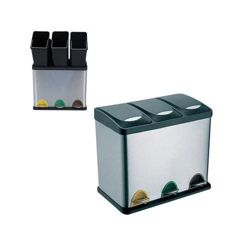 Castleton Home Step On Multi-Compartments Trash & Recycling Bin ...