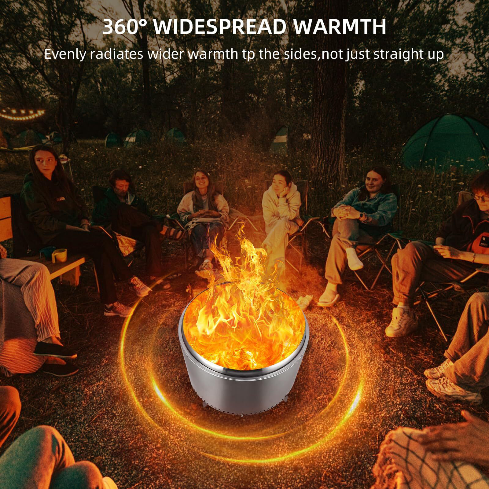 babevy Outdoor Wood Burning Firepit With Removable Ash Pan & Handle ...