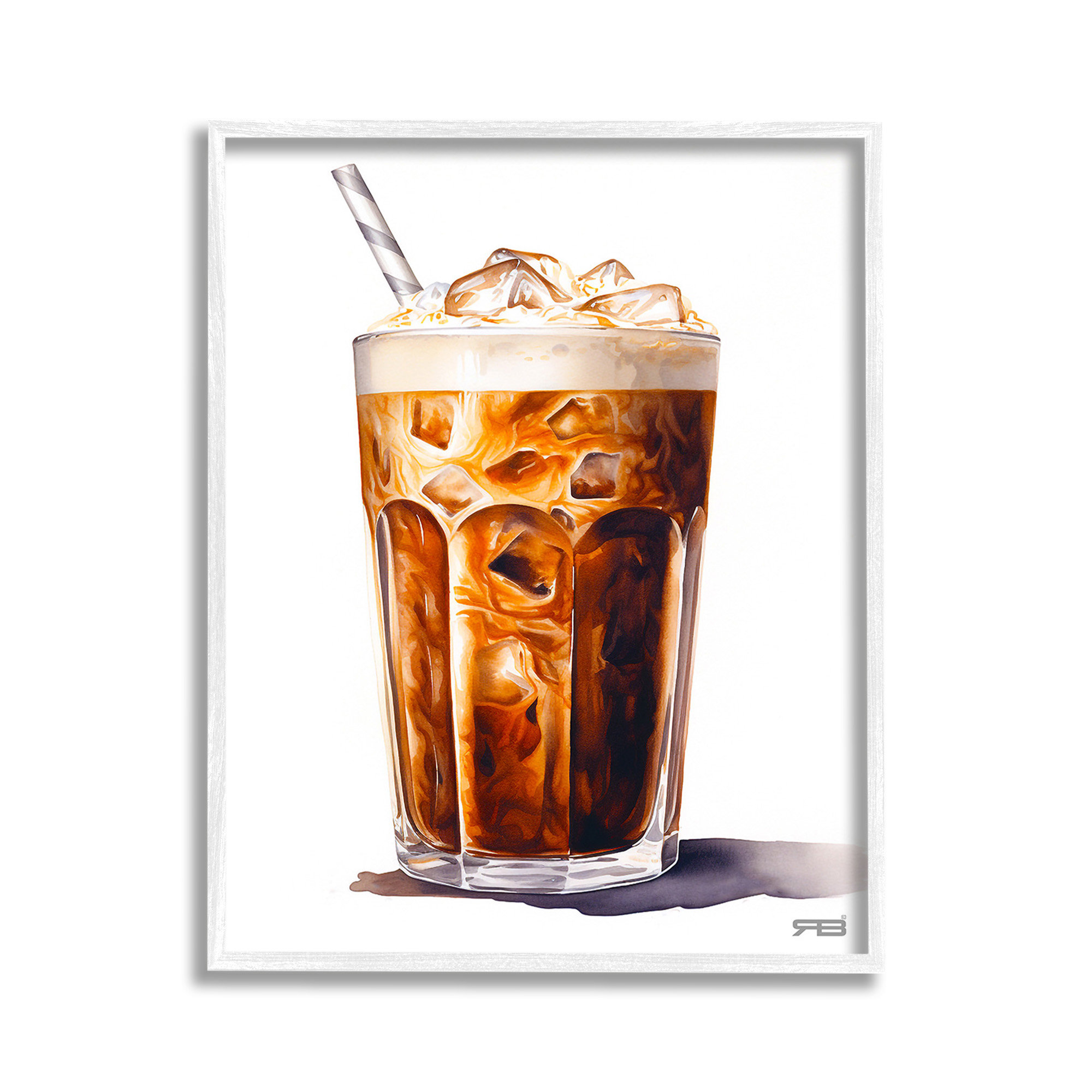 Stupell Industries Bd-479_FG " Swirled Iced Coffee Single Picture Frame ...