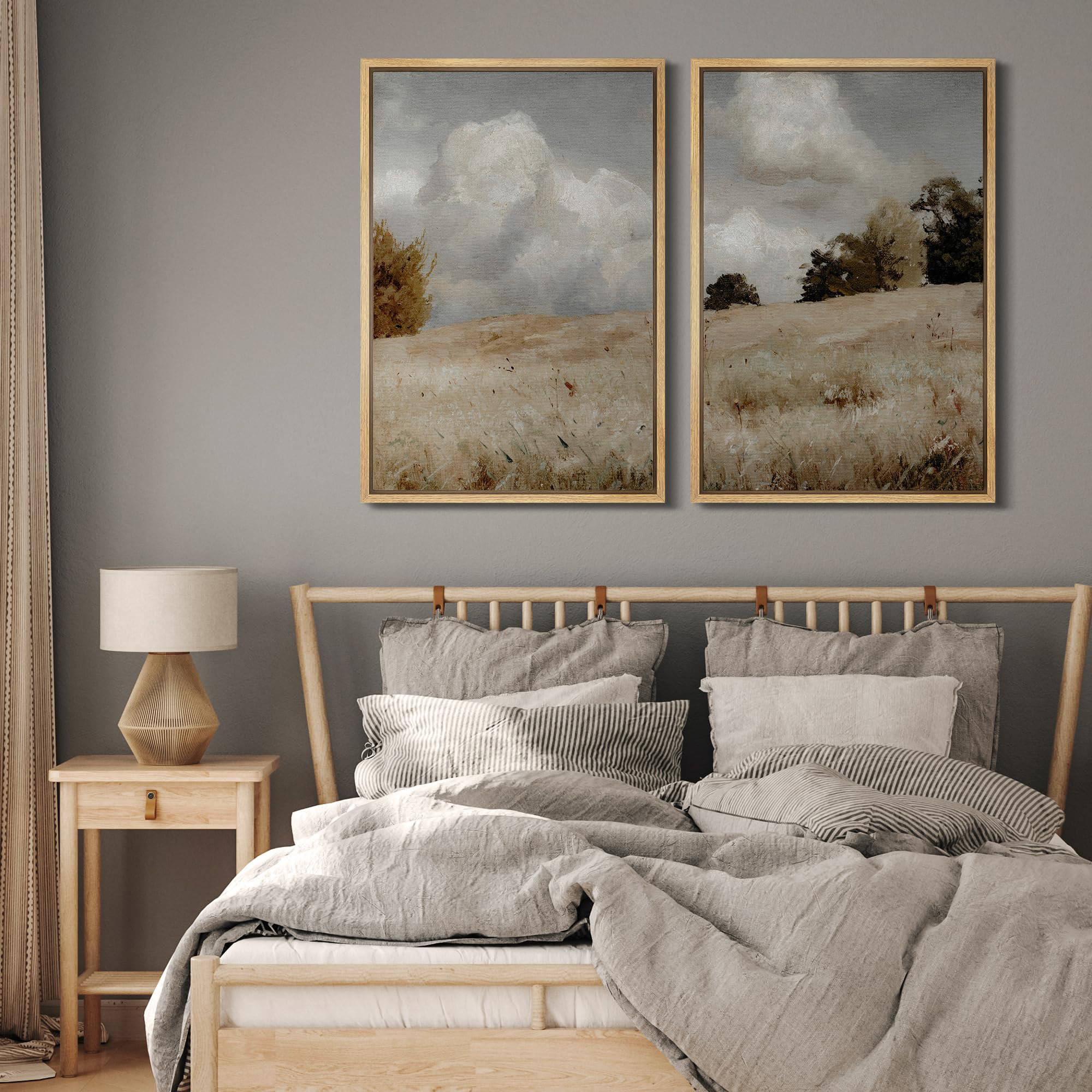 wall26 Clouds Over Grassland Nature Wilderness Landscape Rustic Decor ...
