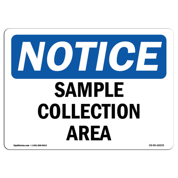 SignMission Sample Collection Area Sign | Wayfair