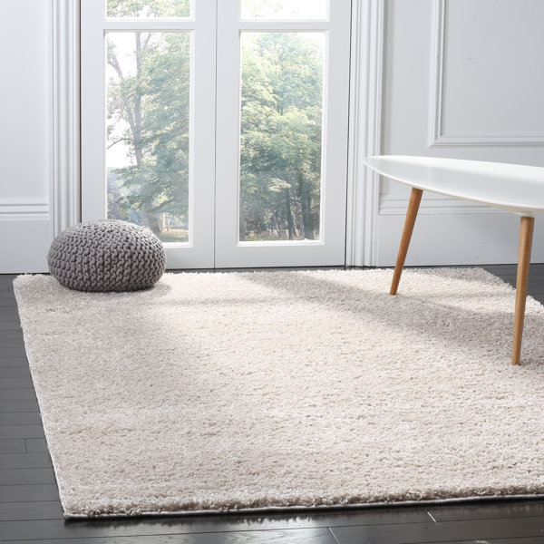 Wrought Studio Helsel Shag Performance Machine Washable Solid Color Rug ...