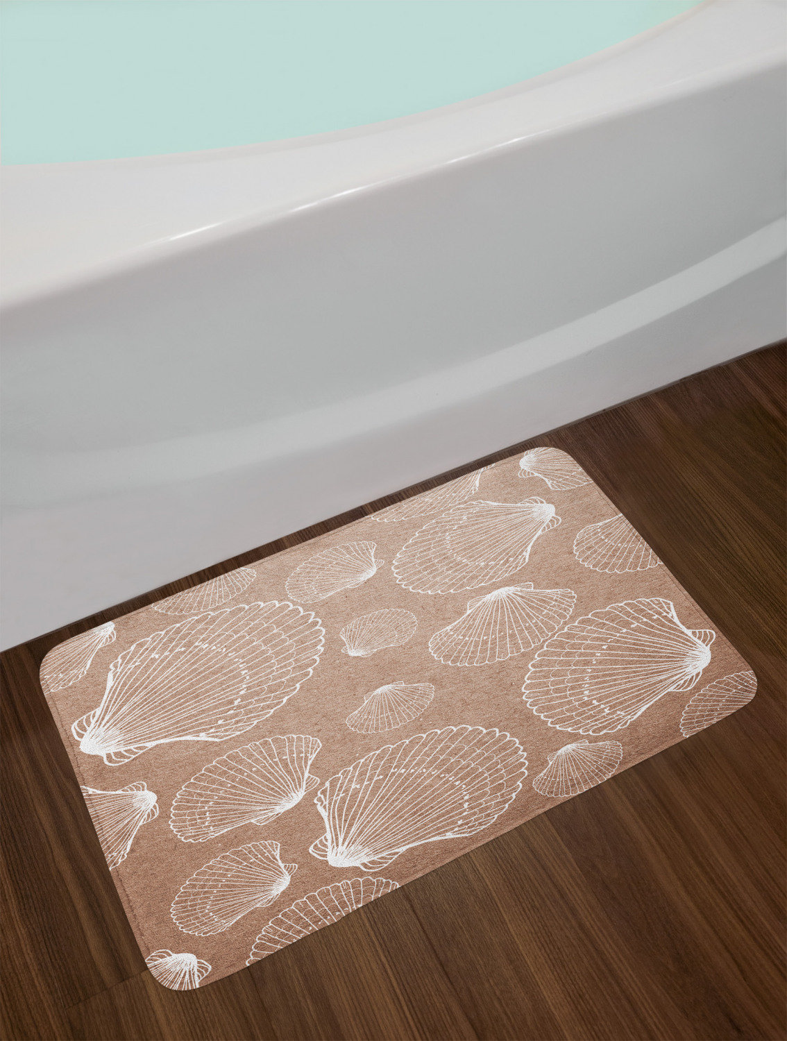 East Urban Home Seashell Bath Rug | Wayfair