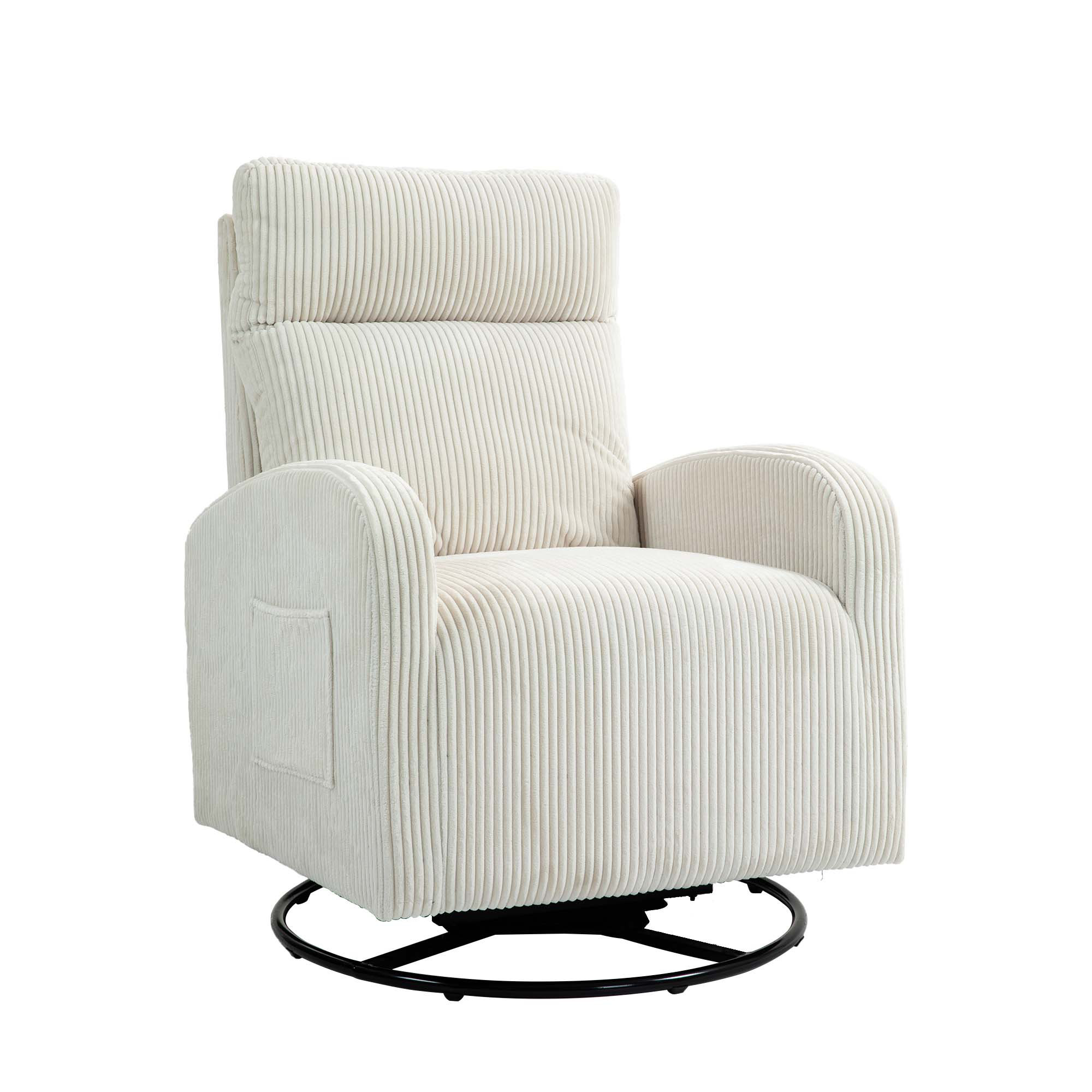 Latitude Run® Upholstered Swivel Glider.Flannel fabric.Rocking Chair ...