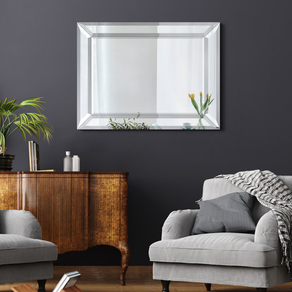 Mercer41 Lulubell Rectangle Glass Panel Frame Wall Mirror | Wayfair