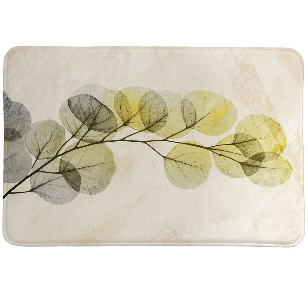 East Urban Home Smoky X-Ray of Eucalyptus Memory Foam Rug | Wayfair