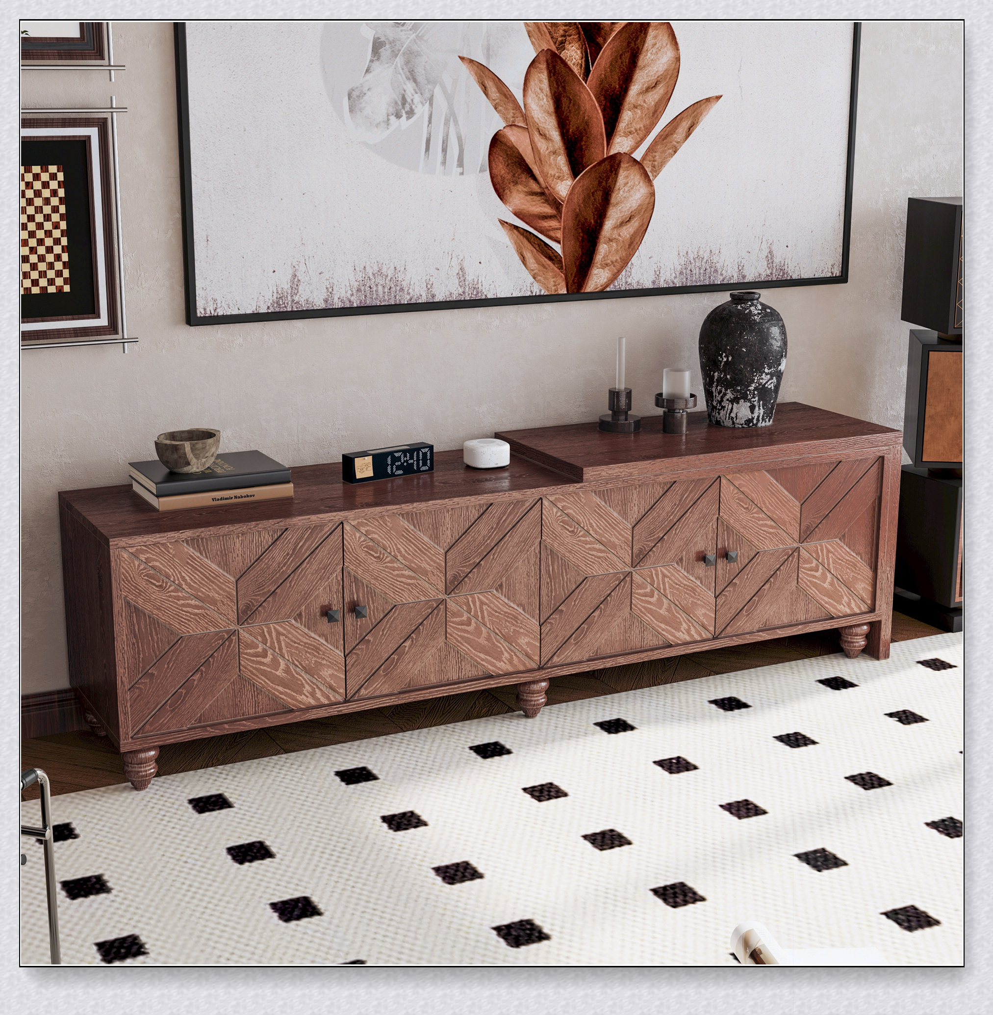 Alcott Hill® 70"-90" Extendable TV Cabinet, Modern Entertainment Center ...