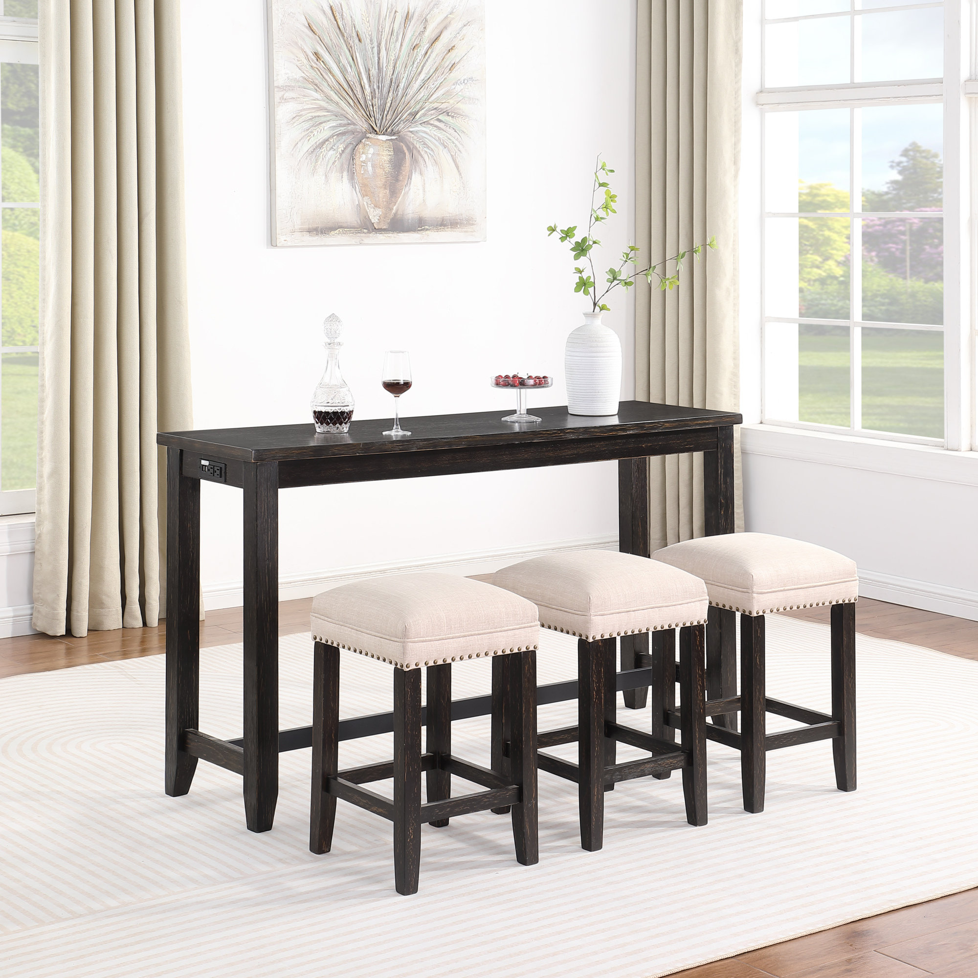 Alcott Hill Benjaminas Rectangular 64'' L x 18'' W Dining Set - Wayfair ...