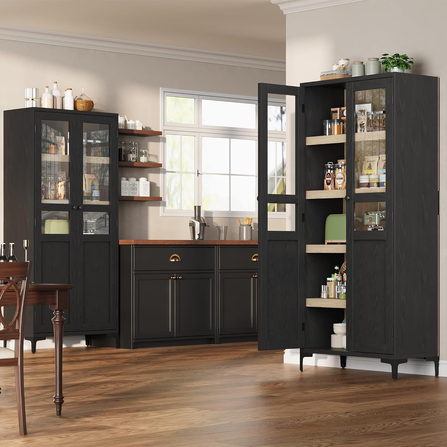 Wrought Studio 63 Inch Tall Storage Cabinet, 5 Tier Narrow Kitchen ...