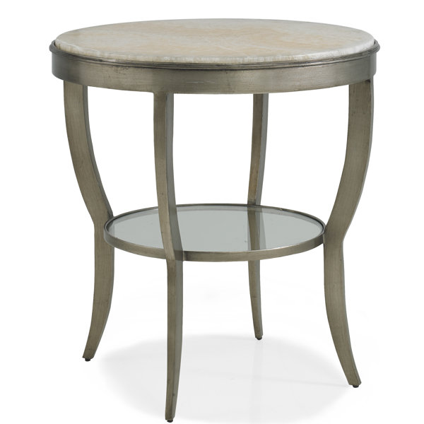 Hickory White Stone End Table | Wayfair