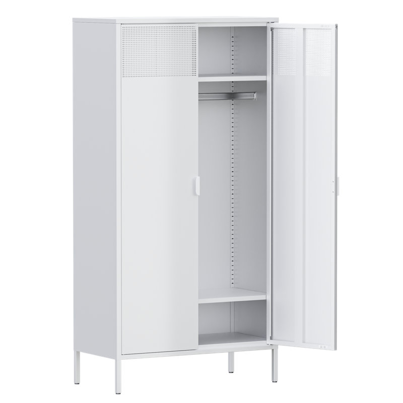 Ebern Designs Metal Wardrobe Storage Cabinet & Reviews | Wayfair