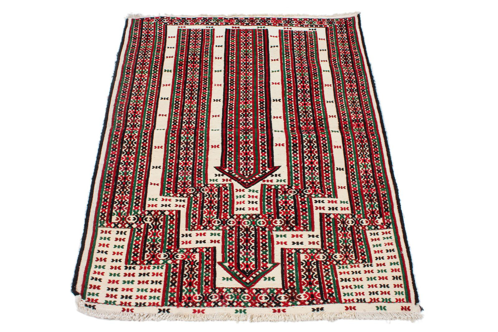 Home and Rugs 3x4 Red and White Turkish Tribal Rug | Wayfair