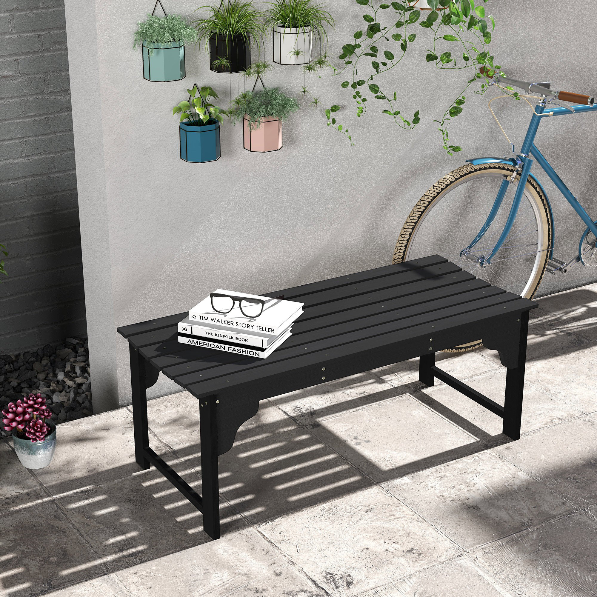 Lark Manor™ Farmhouse Outdoor Picnic Bench without Backrest | Wayfair