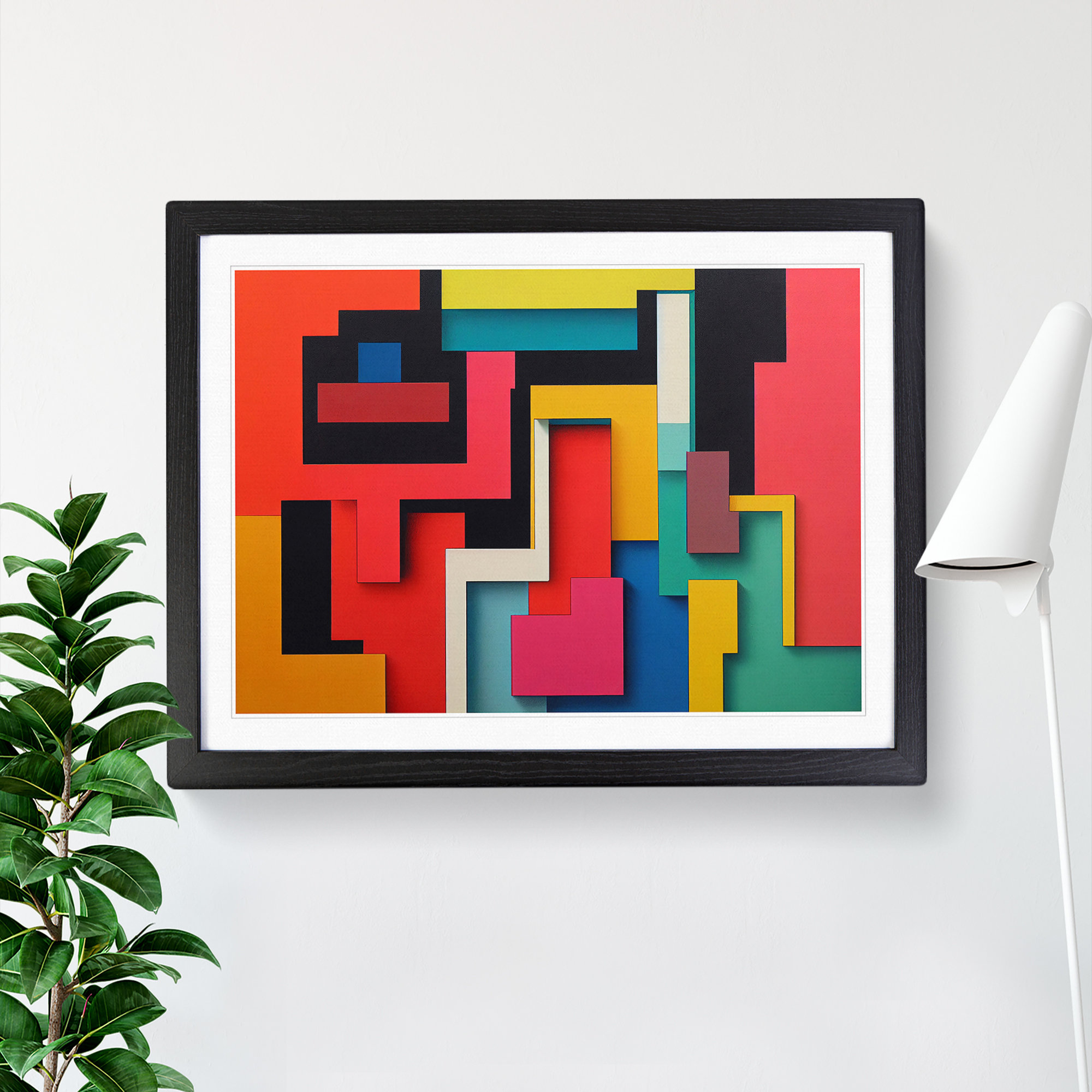 Metro Lane Abstract Block Colour Vol.1 - Picture Frame Graphic Art ...