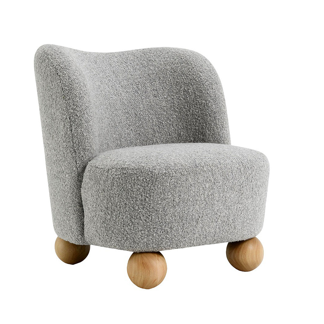 Hokku Designs Contemporary Style 1Pc Accent Chair Upholstered In Boucle ...