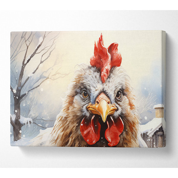 Bright Star Snow Chicken - Wrapped Canvas Art Prints | Wayfair.co.uk
