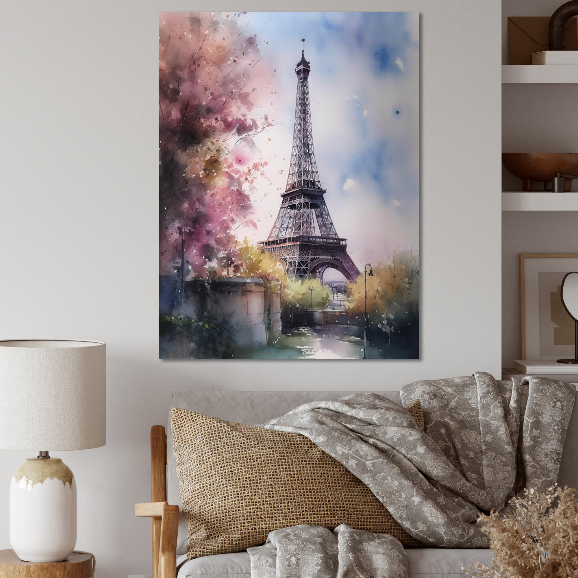 Red Barrel Studio® Beautiful Eiffel Tower In Paris V - Paris Canvas Art ...