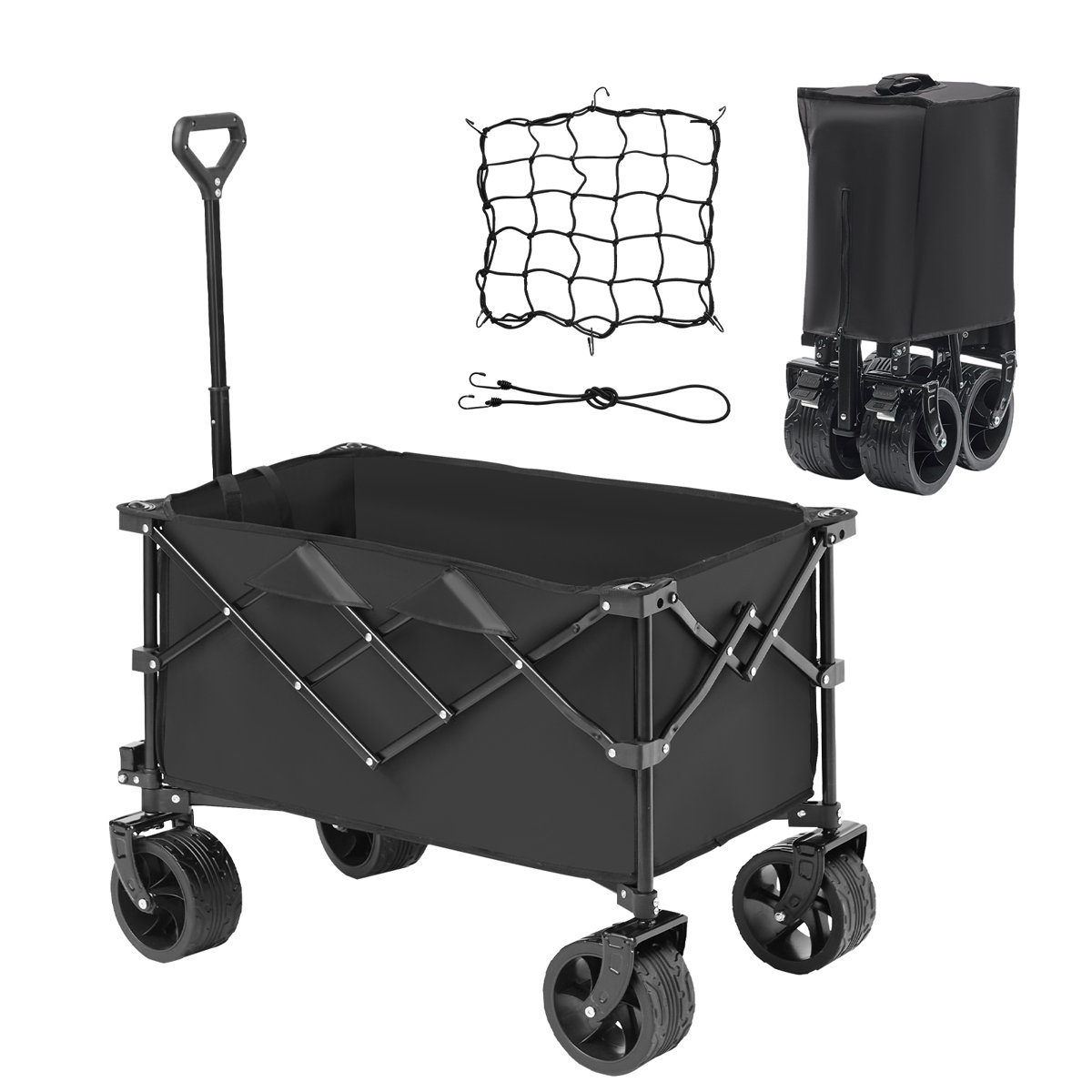 VEVOR Collapsible Folding Heavy Duty Garden Carts | Wayfair