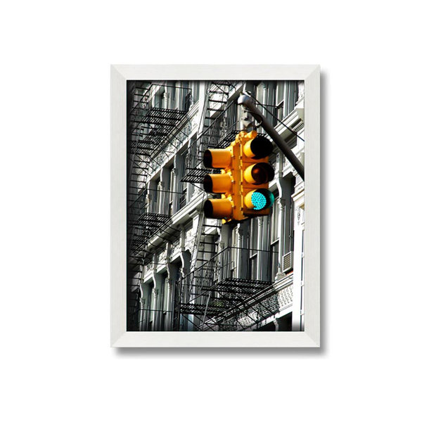 Latitude Run Linesville Yellow Traffic Lights - Single Picture Frame ...