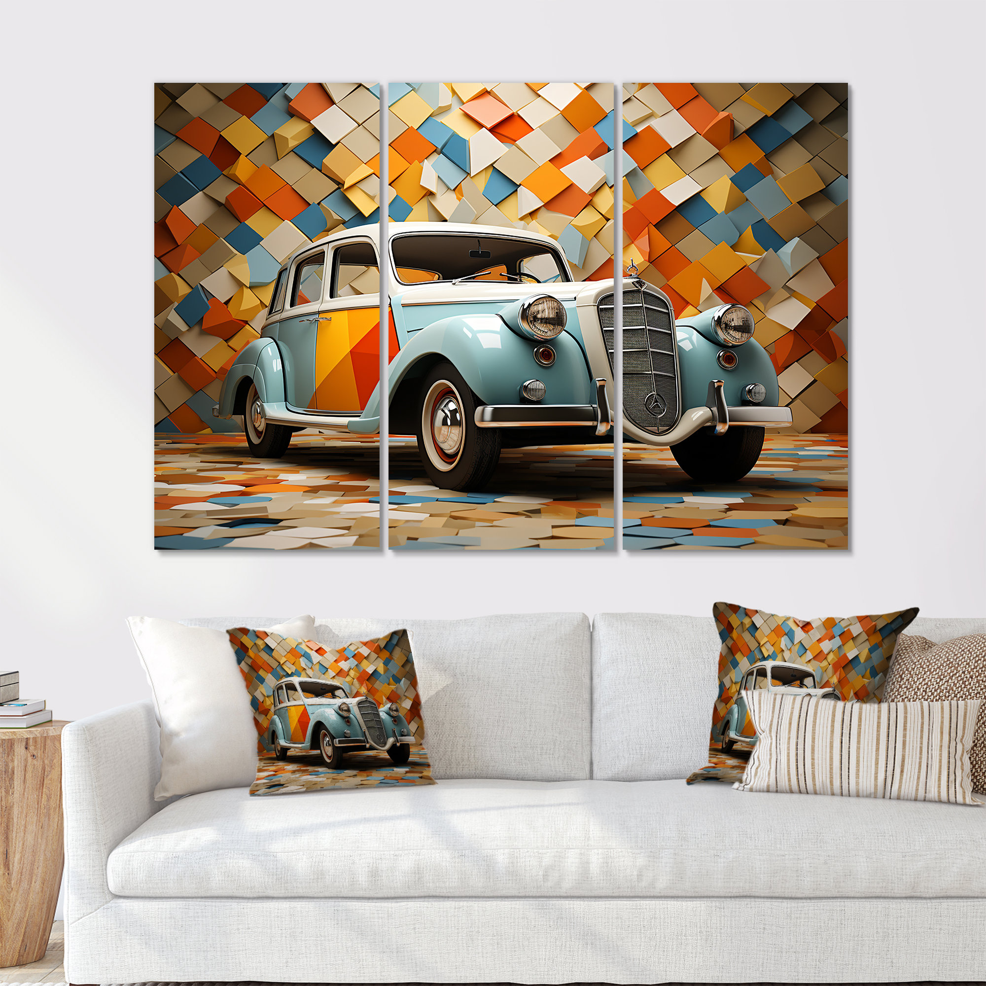 Trent Austin Design® Cubist 1950S Car Vintage Evolution I - Car Vintage ...