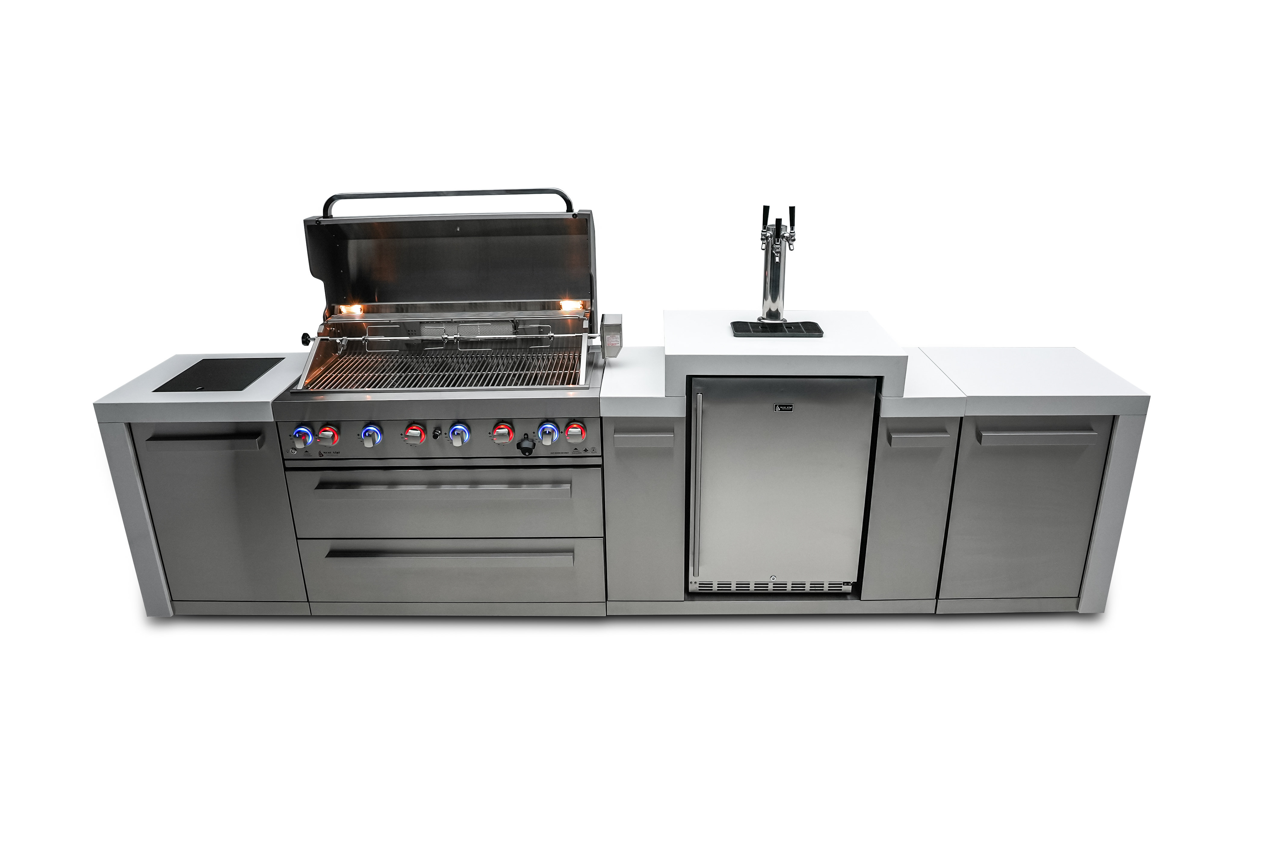Mont Alpi MAi805-DKEG 44-inch 6-Burner 115000 BTU Deluxe Stainless ...
