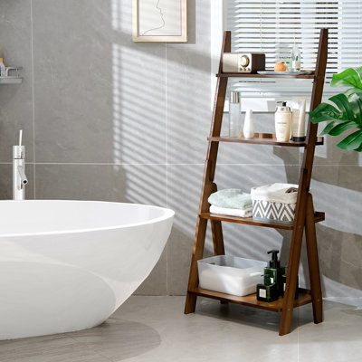 Latitude Run® Kazuha Latitude Run® 4-tier Bamboo Ladder Storage Rack ...