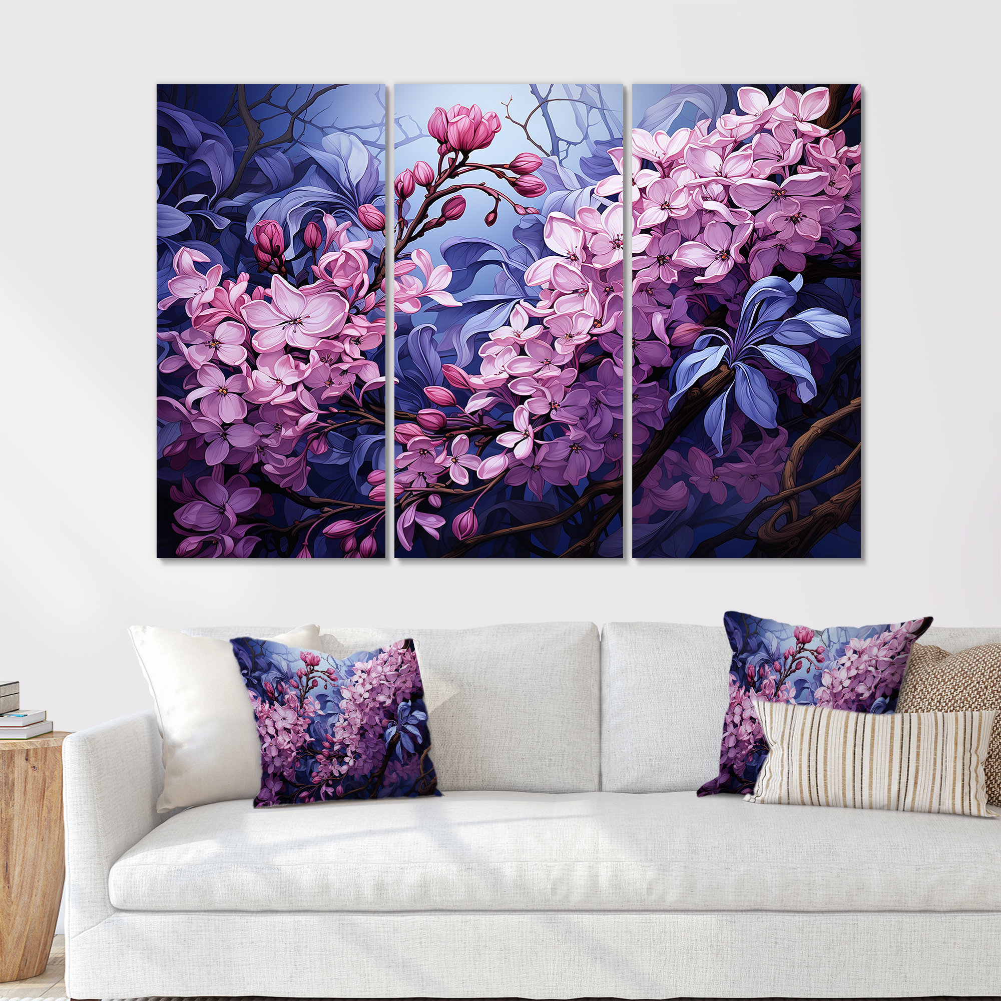 Lark Manor™ Lilac Flowers In Full Glory I - Lilacs Canvas Wall Art Set ...