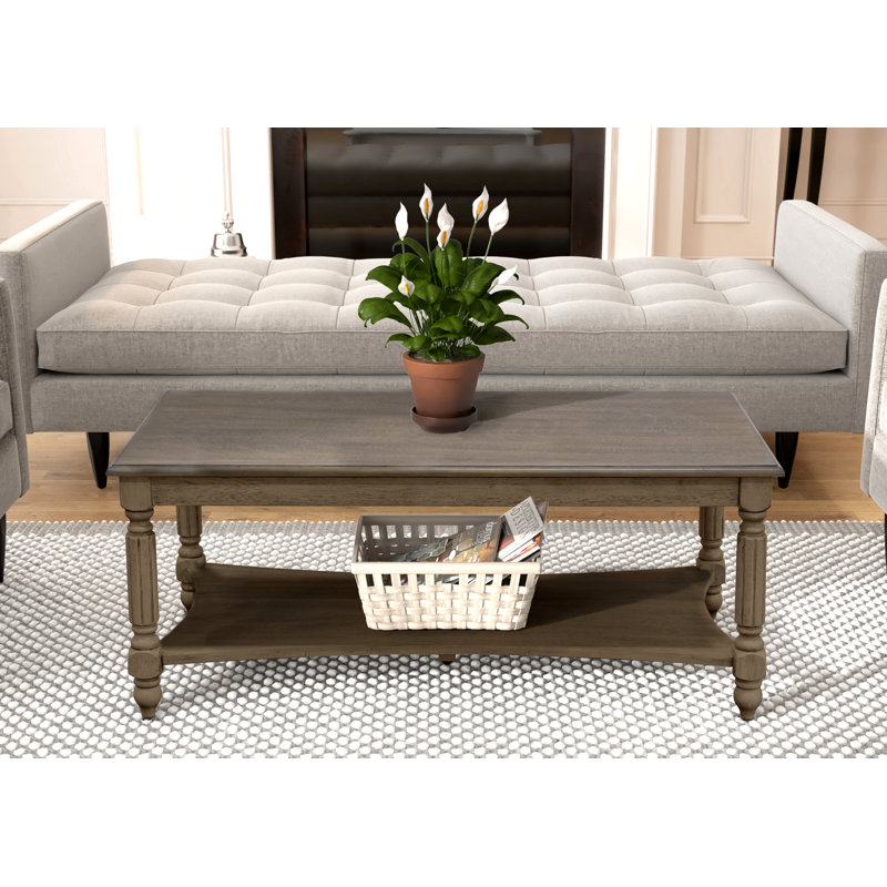 Laurel Foundry Modern Farmhouse Branham Solid Wood Rectangular Coffee ...