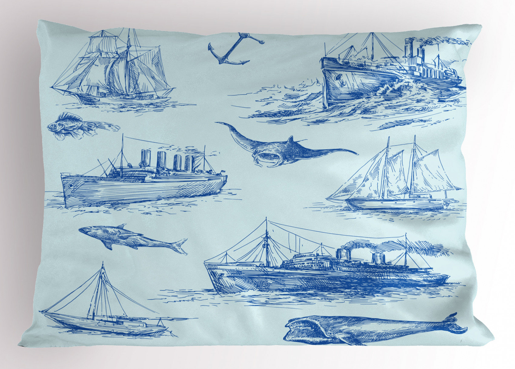 Ambesonne Shark Nautical Sham | Wayfair