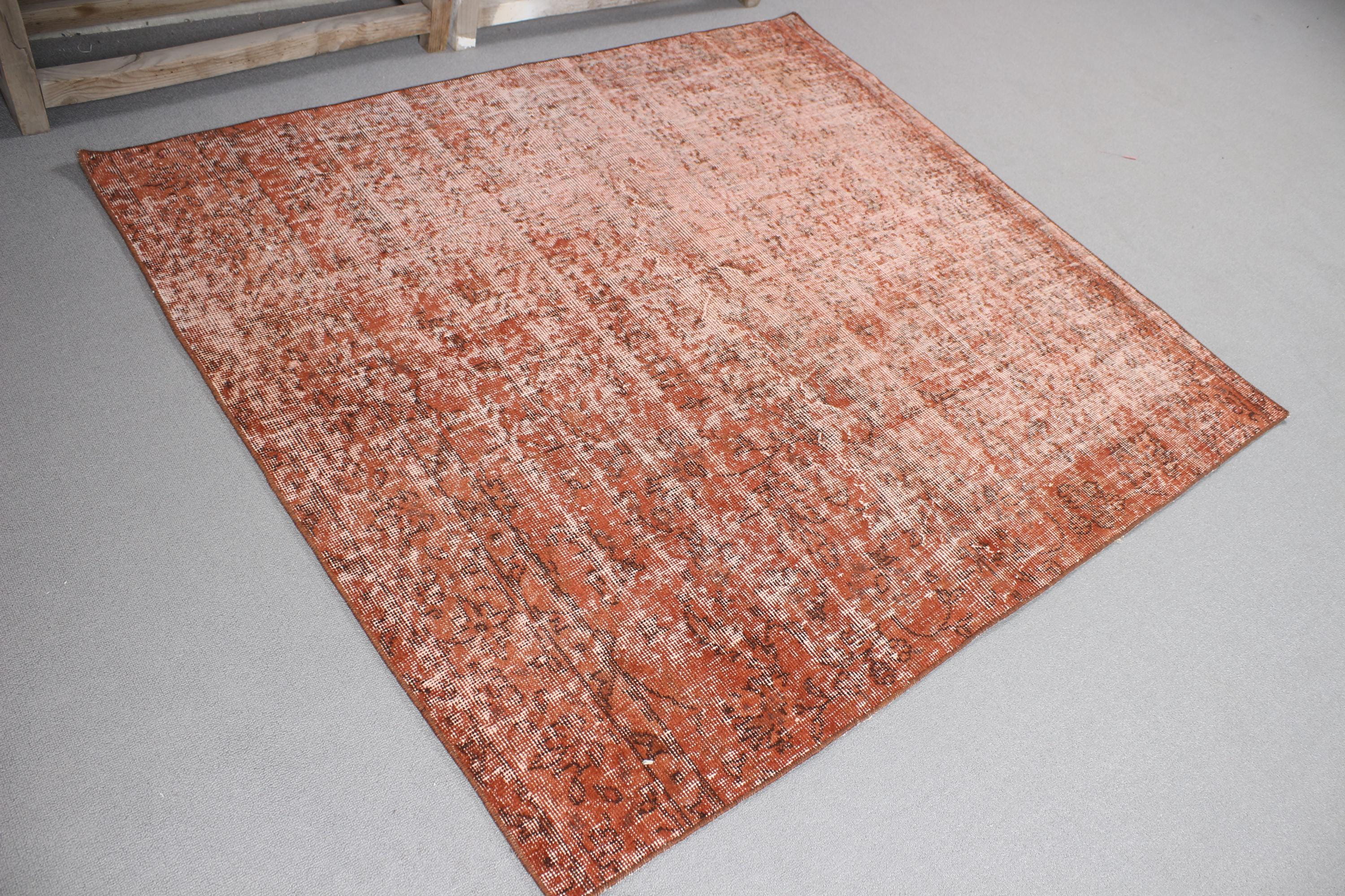 Bungalow Rose Red Overdyed Turkish Wool Rug Ideal for Kitchen With Boho ...