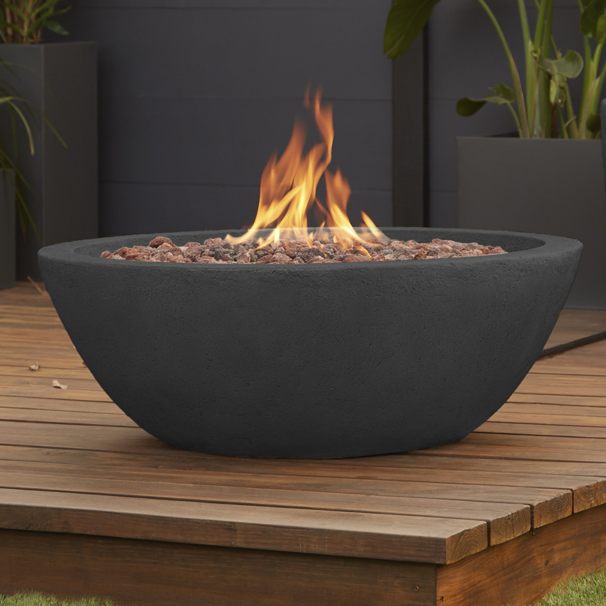 Real Flame RIVERSIDE Propane Fire Bowl with Natural Gas Conversion Kit ...