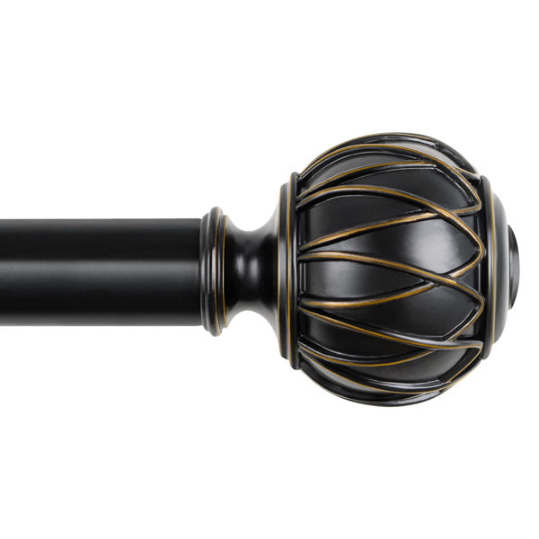 Alcott Hill® Beiba Adjustable 1" Single Curtain Rod & Reviews | Wayfair