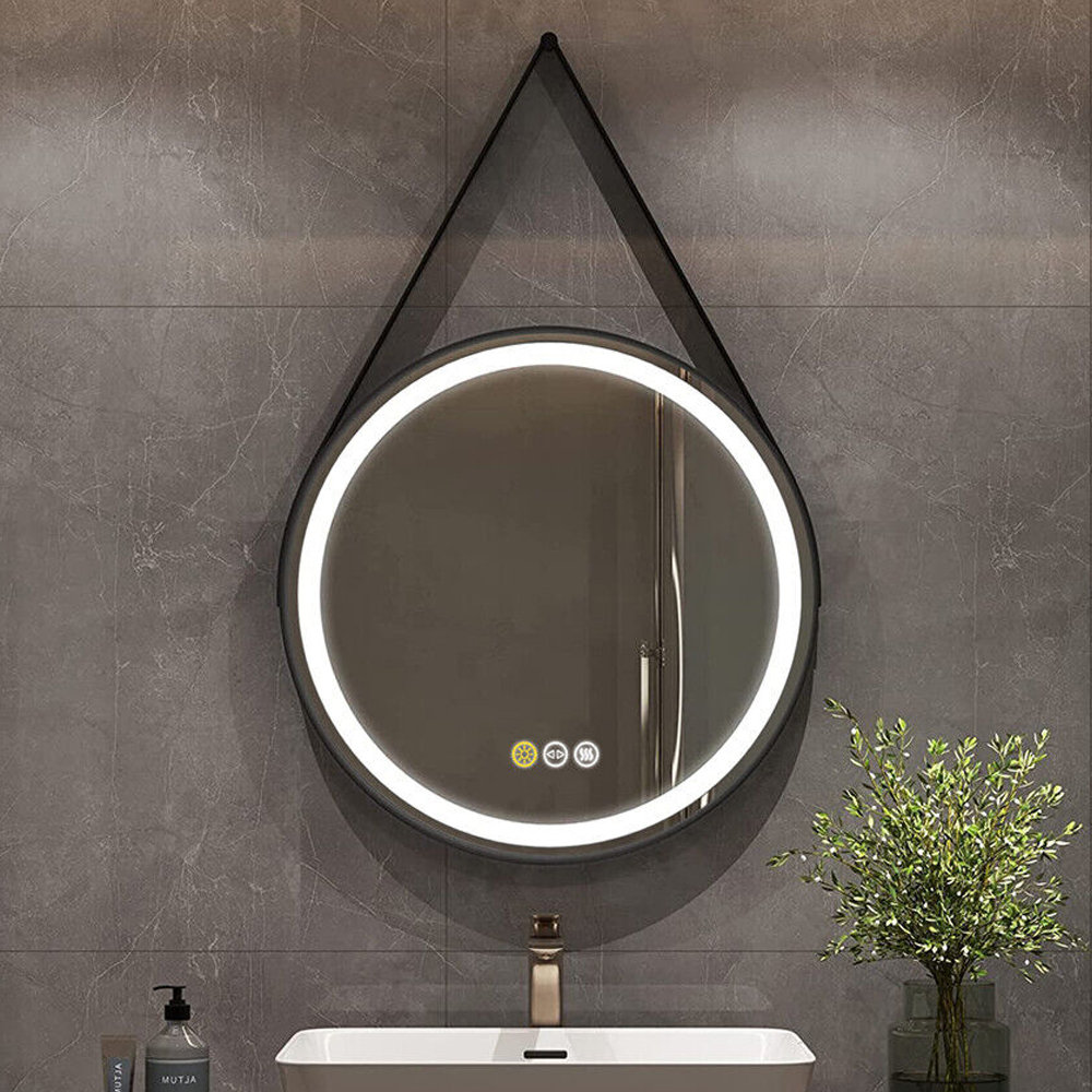 Ivy Bronx Aileena Round LED Wall Mirror & Reviews | Wayfair