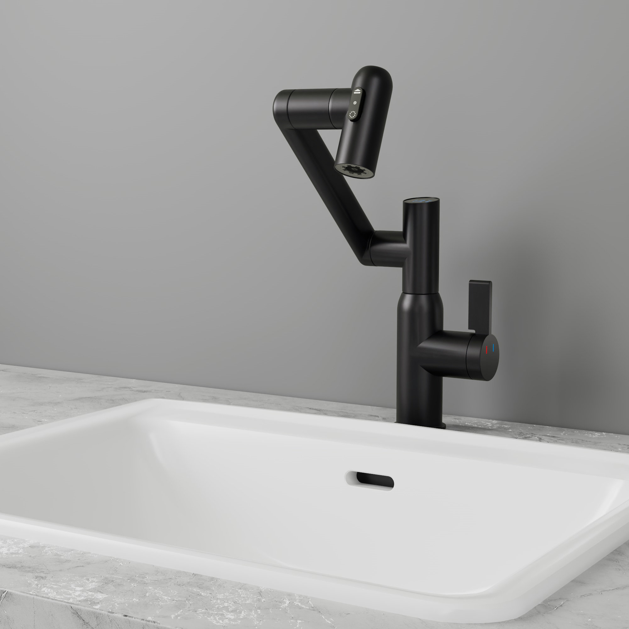 Cerypsa Rotatable Bathroom Faucet 360 Degrees Smart Digital Display Hot ...