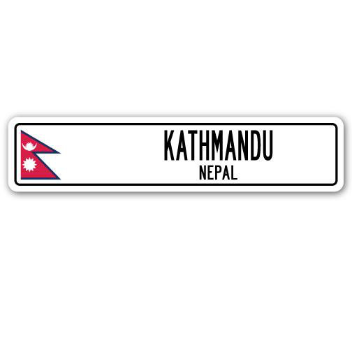 East Urban Home KATHMANDU, NEPAL Aluminum Street Sign Nepalese Flag ...