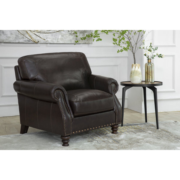 Brown Leather Accent Chairs You'll Love | Wayfair