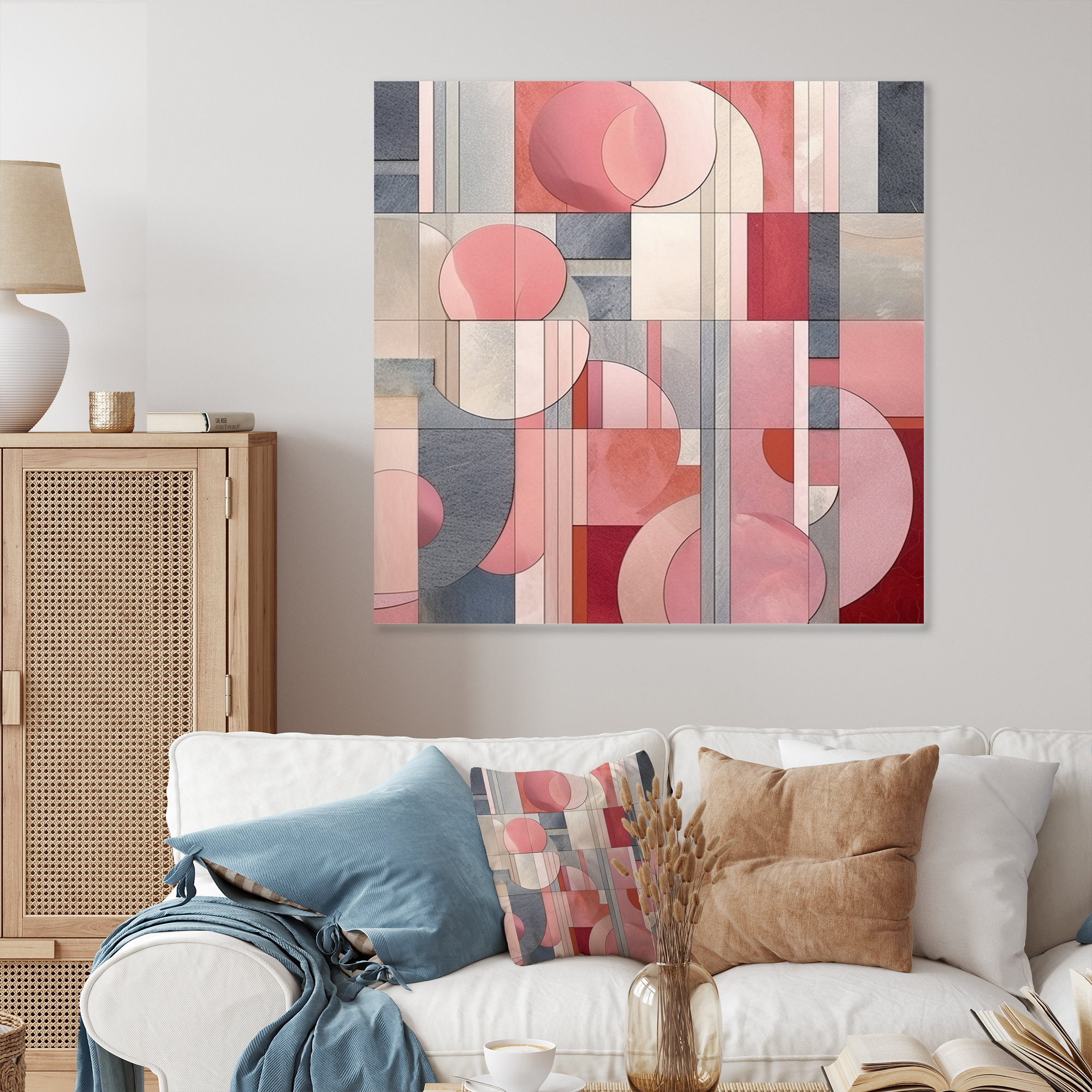 Brayden Studio® Pink Transcendent Angles IV - Abstract Shapes Metal ...