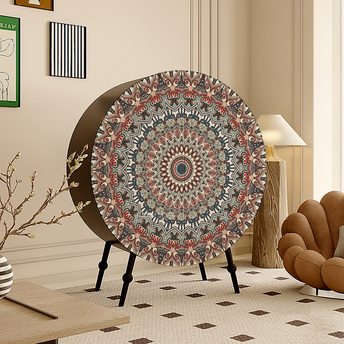 Liu's ink furniture Retro locker multi-functional decor cabinet ...