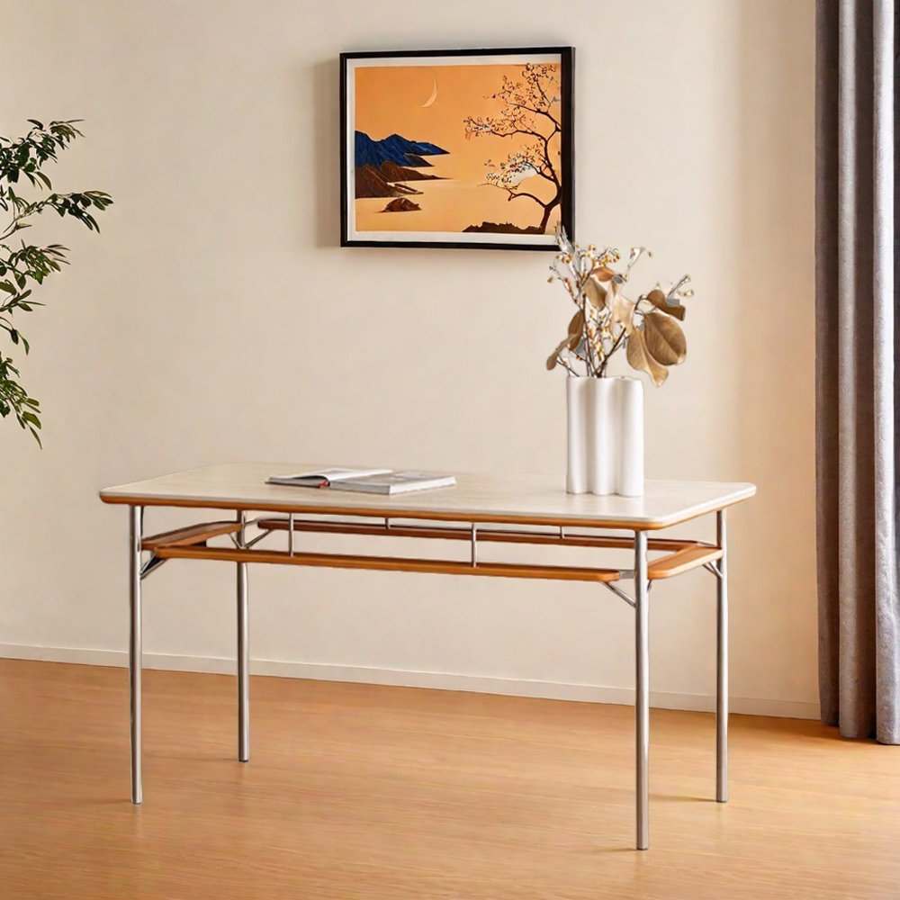 Ebern Designs Practical integrated dining table and storage rack | Wayfair