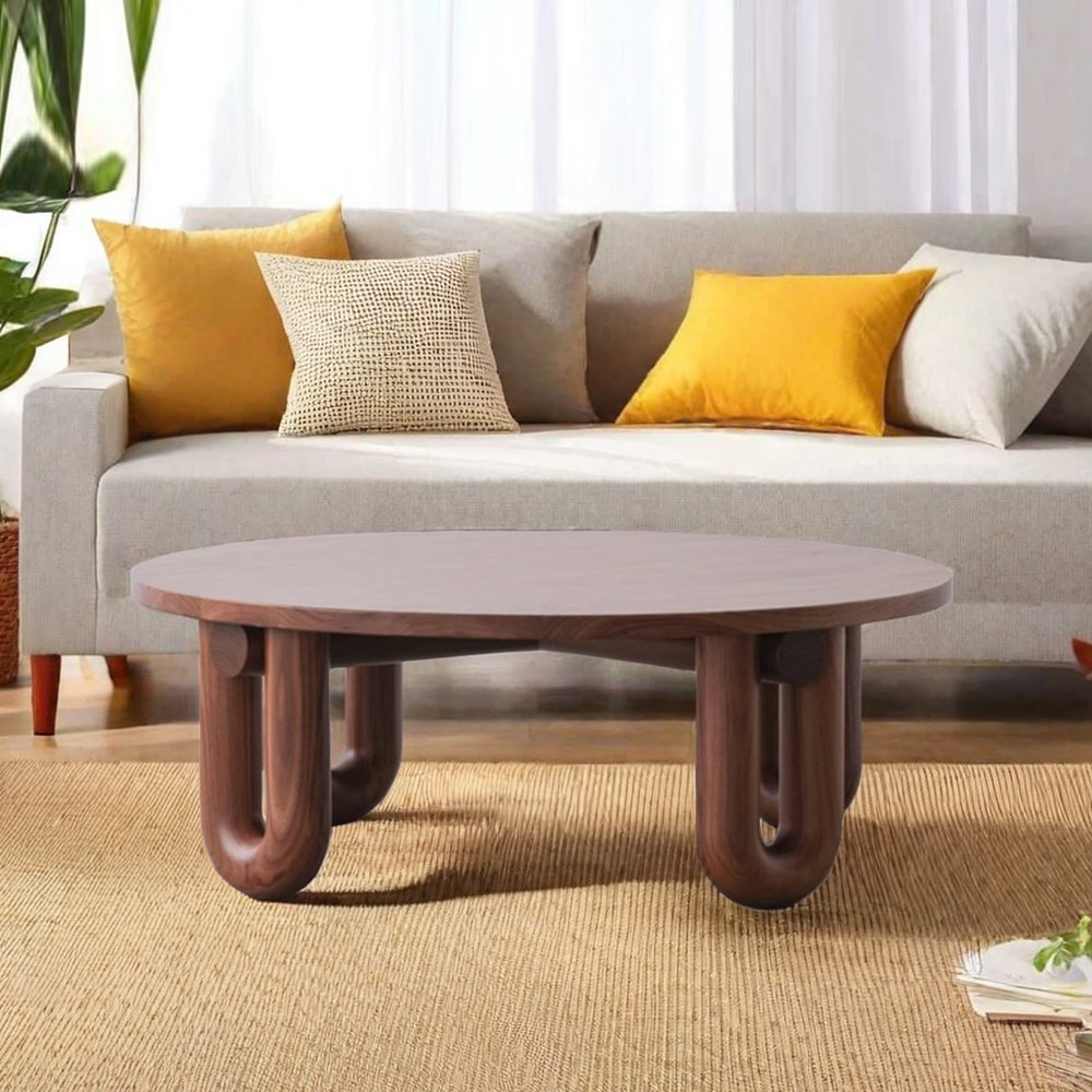 jessica Small Round Solid Wood Coffee Table Coffee Table | Wayfair